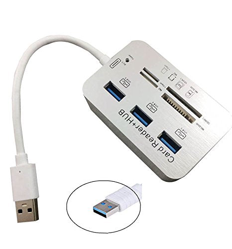USB 3.0 Combo Card Reader Hub, MS Duo/SD/T-Fash/M2 Memory Cards and 3 ...