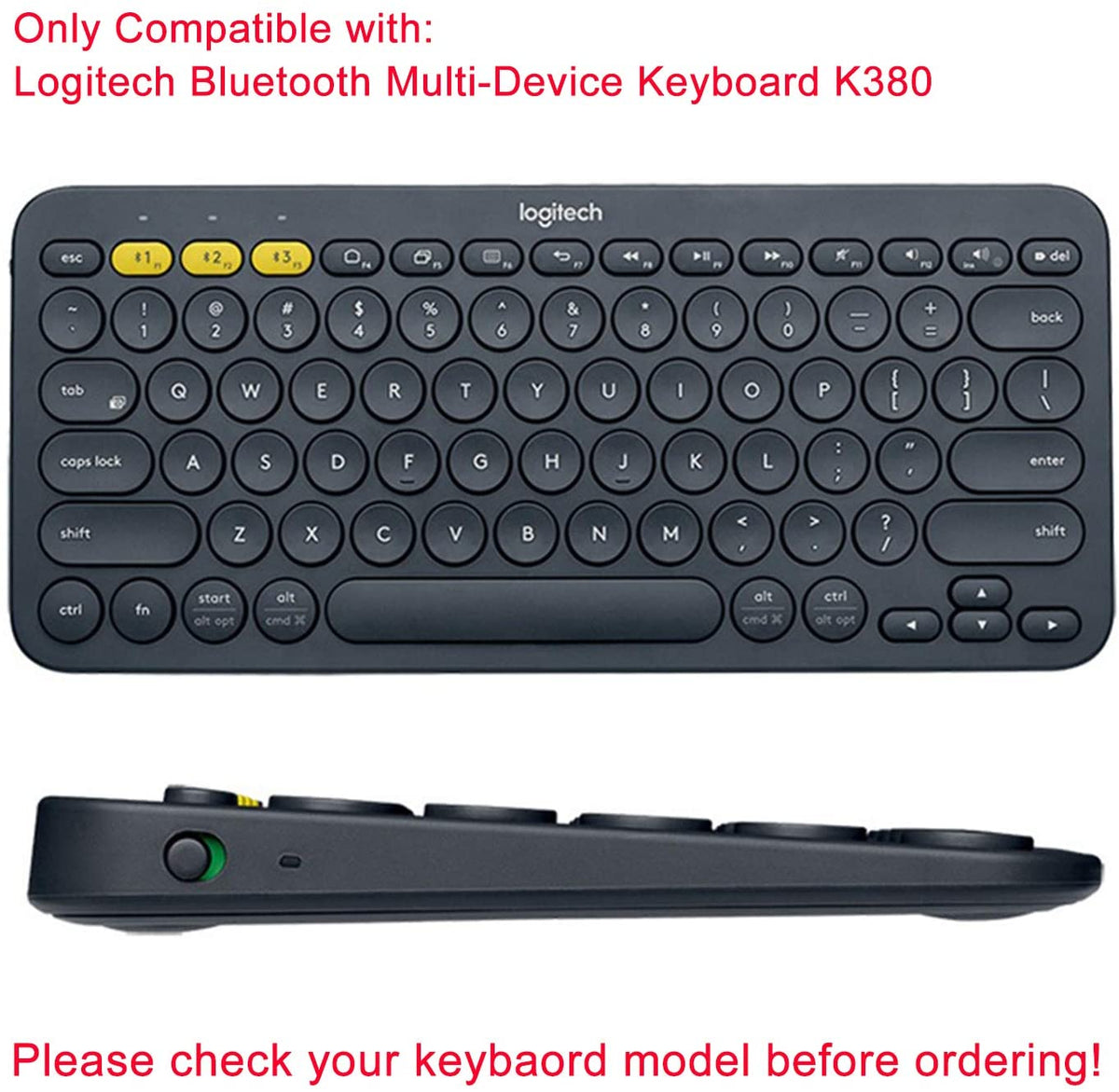 Silicone Keyboard Skin Cover for Logitech Bluetooth Multi-Device Keybo ...